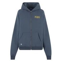 Sweatjacke PEQUS "PEQUS PEQUS Art Gallery Zip-Hoodie", Herren, Gr. M, faded blau, 100% Baumwolle, Sweatjacken Sweatjacke