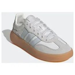 Sneaker Adidas SPORTSWEAR "BARREDA DECODE KIDS", M&auml;dchen, Gr. 38, core wei&szlig;, halo blau, grau one, Leder, Textil, Schuhe Sneaker, inspiriert vom Adidas Handball Spezial, f&uuml;r Kinder & Jugendliche