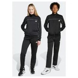 Trainingsanzug Adidas SPORTSWEAR "J CP TR TS", Jungen, Gr. 164, schwarz-wei&szlig; (schwarz, wei&szlig;), Obermaterial: 100% Polyester, Sportanz&uuml;ge Trainingsanzug, f&uuml;r Kinder und Teens, zweiteiliges Set, mit Stehkragen