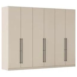 Kleiderschrank Rauch "Dreht&uuml;renschrank Schrank Garderobe W&auml;scheschrank Schlafzimmer AVOLA", beige (beige (champagner)), B:271cm H:210cm T:54cm, Holzwerkstoff, Schr&auml;nke, Kleiderschrank, mit hochwertigen Stangengriffen in Schwarz aus Metall MADE IN GERMANY, Topseller