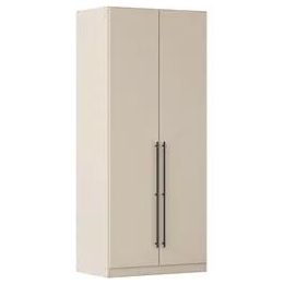 Kleiderschrank Rauch "Dreht&uuml;renschrank Schrank Garderobe W&auml;scheschrank Schlafzimmer AVOLA", beige (beige (champagner)), B:91cm H:197cm T:54cm, Holzwerkstoff, Schr&auml;nke, Kleiderschrank, mit hochwertigen Stangengriffen in Schwarz aus Metall MADE IN GERMANY, Topseller