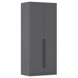 Kleiderschrank Rauch "Dreht&uuml;renschrank Schrank Garderobe W&auml;scheschrank Schlafzimmer AVOLA", grau (graumetallic), B:91cm H:197cm T:54cm, Holzwerkstoff, Schr&auml;nke, Kleiderschrank, mit hochwertigen Stangengriffen in Schwarz aus Metall MADE IN GERMANY, Topseller