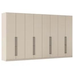 Kleiderschrank Rauch "Dreht&uuml;renschrank Schrank Garderobe W&auml;scheschrank Schlafzimmer AVOLA", beige (beige (champagner)), B:360cm H:229cm T:54cm, Holzwerkstoff, Schr&auml;nke, Kleiderschrank, mit hochwertigen Stangengriffen in Schwarz aus Metall MADE IN GERMANY, Topseller