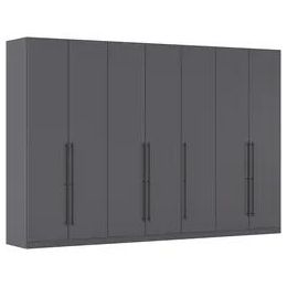 Kleiderschrank Rauch "Dreht&uuml;renschrank Schrank Garderobe W&auml;scheschrank Schlafzimmer AVOLA", grau (graumetallic), B:315cm H:229cm T:54cm, Holzwerkstoff, Schr&auml;nke, Kleiderschrank, mit hochwertigen Stangengriffen in Schwarz aus Metall MADE IN GERMANY, Topseller