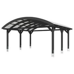 Skan Holz Doppelcarport SKANHOLZ "Franken", grau (anthrazit), B/H/T: 325cm x, Carports