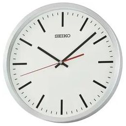 Wanduhr Seiko, silberfarben, Wanduhren, &Oslash; 30,2cm, Wanduhr, Quarzuhr, durchlaufende Sekunde, K&uuml;che, B&uuml;ro, Esszimmer, Arbeitszimmer
