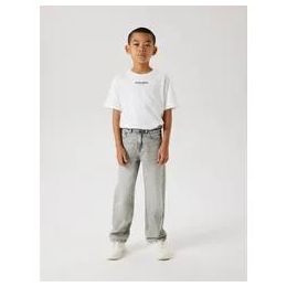 Straight-Jeans name it "NKMRYAN &ndash; Jeans mit geradem Bein, strapazierf&auml;hig", Jungen, Gr. 116, N-Gr, blau (light grau denim), Denim/Jeans, Obermaterial: 100% Baumwolle, unifarben, straight fit lang, Jeans Straight-Jeans, unifarben, casual, straight fit, Denim/Jeans