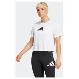 T-Shirt Adidas PERFORMANCE "TRAIN ESSENTIALS BIG LOGO PERFORMANCE TRAINING", Damen, Gr. XXL, wei&szlig;, Obermaterial: 70% Polyester, 30% Viskose, Rundhals, Shirts T-Shirt, Trainingsshirt, Feuchtigkeitsabsorbierendes Material