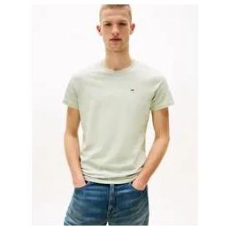 Tommy Hilfiger T-Shirt TOMMY JEANS "TJM ESSENTIAL SOLID TEE", Herren, Gr. XXL, gr&uuml;n (misty sage), Jersey, Obermaterial: 100% Baumwolle, Basic, slim fit normal, Rundhals, eingesetzt abgesteppte Kante, Shirts T-Shirt, mit Rundhalsausschnitt und dezenter Logo-Flag