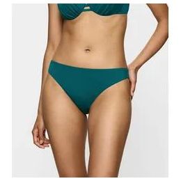 Bikini-Hose Triumph "Summer Mix & Match Tai 02 sd", Damen, Gr. 36, N-Gr, mystic sea, Microfaser, Obermaterial: 84% Polyamid, 16% Elasthan, unifarben, Badehosen Bikini-Hose, verspielt und farbenfroh