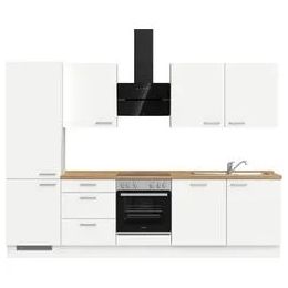 K&uuml;chenzeile Nobilia "Touch II", NEU: individuell anpassbar mit gratis Profi-Beratung", wei&szlig; (k&uuml;che: wei&szlig;, korpus: alpinwei&szlig;, arbeitsplatte: eiche sierra nachbildung), B:300,3cm H:216,6cm T:60cm, Komplettk&uuml;chen-Sets, K&uuml;chenzeile, vormontiert, Breite 300 cm, Ausrichtung w&auml;hlbar, wahlw. mit E-Ger&auml;ten