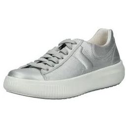 Sneaker Legero "Legero Sneaker Nappaleder", Damen, Gr. 41, silber, Nappaleder, Schuhe Sneaker