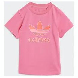 T-Shirt Adidas ORIGINALS "TREFOIL KIDS", M&auml;dchen, Gr. 80, pink (pink fusion), Obermaterial: 100% Baumwolle, Rundhals, Shirts T-Shirt, f&uuml;r Babys und Kleinkinder, sportlicher Stil, bequemes Design