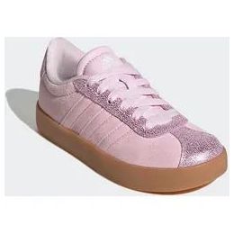 Sneaker Adidas SPORTSWEAR "VL COURT 3.0 K", M&auml;dchen, Gr. 38,5, rosa (clpink, clpink, gum10), Leder, Synthetik, Schuhe Sneaker, f&uuml;r Kinder