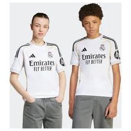 Fu&szlig;balltrikot Adidas PERFORMANCE "REAL MADRID 25/26 KIDS HEIMTRIKOT", Jungen, Gr. 140, wei&szlig;, Obermaterial: 100% Polyester, Rundhals, Trikots Fu&szlig;balltrikot, Real Madrid