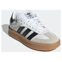 Sneaker Adidas ORIGINALS "SAMBA XLG KIDS", M&auml;dchen, Gr. 36, wei&szlig; (cloud wei&szlig;, core schwarz, gum 3), Leder, Synthetik, Schuhe Sneaker, mit erh&ouml;hter Sohle und gepolsterter Zunge, f&uuml;r Kinder & Jugendliche