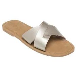Sandale Roxy "Andreya", Damen, Gr. 6(36), beige (champagne), Obermaterial:Obermaterial: 100% synthetisches PU / Futter: N/A / Au&szlig;ensohle: 100% TPR;, Schuhe Sandale