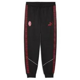 Sporthose Puma "AC Milan KING Anthem Hose Herren", Herren, Gr. M, Normalgr&ouml;&szlig;en, rot (schwarz for all time rot), Obermaterial: 63% Polyester, 37% Baumwolle. Taschenfutter: 100% Polyester. Rippe: 93% Polyester, 7% Elasthan. Besatz: 100% Polyester, unifarben, slim fit, Hosen Sporthose