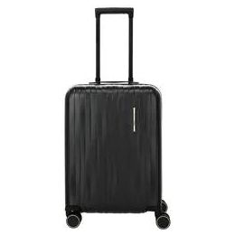 Hartschalen-Trolley Travelite "BARBARA NOVELTY Reisekoffer Hartschale", Damen, Gr. B/H/T: 39cm x 55cm x 20cm 38 l, schwarz, Polycarbonat, unifarben, Koffer, Volumenerweiterung &ndash; stilvolles Reisegep&auml;ck
