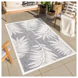 Outdoorteppich Carpet City "Outdoor 468", grau, B:80cm H:5mm L:150cm, Polypropylen, Teppiche, Outdoorteppich, L&auml;ufer, UV-best&auml;ndig, Flachgewebe, auch quadratisch, In- und Outdoor
