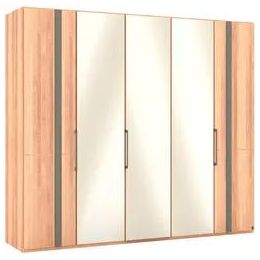 Kleiderschrank Musterring "Sorrent, Kleiderschrank, Schrank, teilmassiv Eiche", braun, B:250cm H:217cm, Schr&auml;nke, Kleiderschrank, T&uuml;ren Eiche massiv oder als Parsol-Bronze-Spiegel, verschiedene Ma&szlig;e