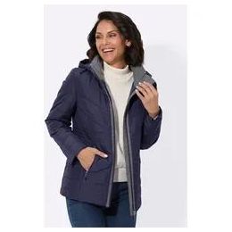 Steppjacke Casual Looks, Damen, Gr. 46, blau (marine), 100% Polyester, Besatz:100% Polyester, Wattierung:100% Polyester, unifarben, Jacken Steppjacke