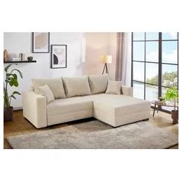Jockenh&ouml;fer Ecksofa JOCKENH&Ouml;FER GRUPPE "Elmau XL L-Form, B: 261 cm", beige, B:261cm T:90cm, Korpus: 100% Polyester;Kissen: 100% Polyester, Sofas, Ecksofa, mit Bettfunktion, Bettkasten & 2 Zierkissen