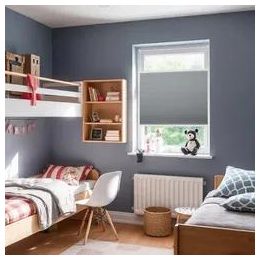 Wabenplissee GOOD LIFE "Aris" Gr. 1, silber (anthrazit,silberfarben, wei&szlig;, wei&szlig;), B:50cm H:150cm, Obermaterial: 92% Polyester, 6% Metall, 2% Kunststoff, Plissees, Klemmfix - ohne Bohren, verdunkelnd