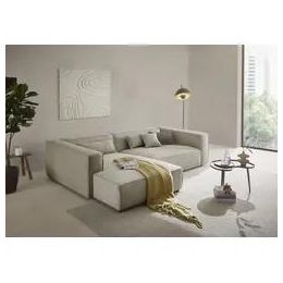 Ecksofa "PIARA XXL, Big-Sofa, Cord, Leinenoptik o. Strukturstoff, L-Form", greige, B:288cm H:66cm T:198cm, 100% Polyester, LeGer Home by Lena Gercke, Sofas, Ecksofa, wahlweise Ottomane rechts/links, Kedernaht, extra tiefe Sitzfl&auml;che, Topseller