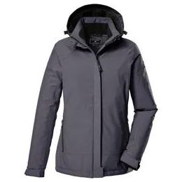 Funktionsjacke Killtec "KOW 250 WMN JCKT", Damen, Gr. 46, silber (silberfarben), Obermaterial: 100% Polyester;Futter: 100% Polyester;F&uuml;llung: 100% Polyester, Jacken Funktionsjacke, Wasserdichte Damenjacke, atmungsaktiv, abnehmbare Kapuze