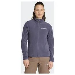 Fleecejacke Adidas TERREX "W MT ESS FZ FL", Damen, Gr. XS, blau (shadow navy), Obermaterial: 100% Polyester, normal, Jacken Fleecejacke