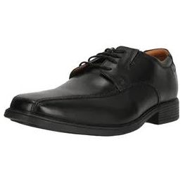 Schn&uuml;rschuh Clarks "Tilden", Herren, Gr. 42, schwarz, Leder, Schuhe Schn&uuml;rschuh, im klassischem Design