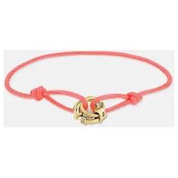 Armband Liebeskind Berlin "Schmuck Geschenk Edelstahl Textil Armkette The D-Link Mini", gold (gelbgoldfarben, lachs), Armb&auml;nder, Damen, 21cm, Edelstahl Textil, Edelstahl, Textil, Armband