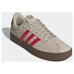 Sneaker Adidas SPORTSWEAR "VL COURT 3.0", Herren, Gr. 45, wei&szlig; (wonder beige, better scarlet, core wei&szlig;), Leder, Synthetik, Schuhe Sneaker, inspiriert vom Design des Adidas samba