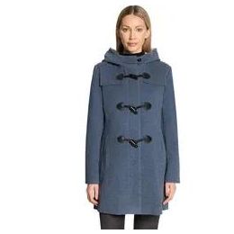 Outdoorjacke Gil Bret "Damen mit Kapuze", Gr. 42, blau (marineblaus), Obermaterial: 75% Wolle, 20% Polyamid, 5% Kaschmir; Besatz: 75% Wolle, 20% Polyamid, 5% Kaschmir; Futter: 100% Polyester, tailliert, Jacken Outdoorjacke