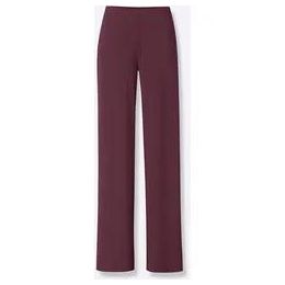 Jerseyhose Lady, Damen, Gr. 54, Normalgr&ouml;&szlig;en, rot (burgund), 95% Polyester, 5% Elasthan, unifarben, lang, Hosen Jerseyhose