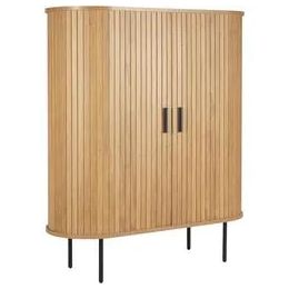 M&ouml;bilia Kommode M&Ouml;BILIA, natur, schwarz, B:100cm H:118cm T:40cm, Melamin, Metall, Sideboards, Kommode, 2 Schiebet&uuml;ren
