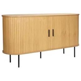 M&ouml;bilia Sideboard M&Ouml;BILIA, schwarz (natur, schwarz), B:140cm H:76cm T:40cm, Melamin, Metall, Sideboards, Sideboard, 2 Schiebet&uuml;ren
