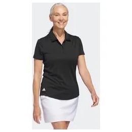 Poloshirt Adidas PERFORMANCE "SOLID PERFORMANCE SHORT SLEEVE F&Uuml;R DAMEN", Damen, Gr. L, schwarz, Obermaterial: 100% Polyester, Shirts, mit Druckknopfverschluss, aus Polyester, leichtes Pikeematerial