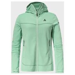 Sch&ouml;ffel Fleecejacke SCH&Ouml;FFEL "Hiking Fleece Hoody Style Milagle WMS", Damen, Gr. 42, gr&uuml;n (6305, gr&uuml;n), Oberstoff: 100% Polyester; Futter: 100% Polyester, regular fit, Jacken Fleecejacke