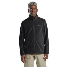 Fleecejacke Jack Wolfskin "TAUNUS FZ M", Herren, Gr. S (48), schwarz, OBERSTOFF: 100% POLYESTER Futter: 100% POLYESTER, Jacken Fleecejacke