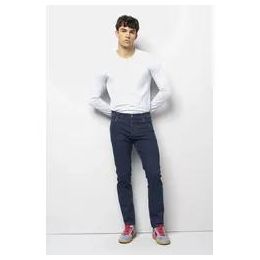 5-Pocket-Jeans MEYER "M5 Five Pocket", Herren, Gr. 33, L&auml;nge 30, blau (dunkelblau), 63% Baumwolle, 34% Polyester, 3% Elasthan, unifarben, regular fit lang, Jeans 5-Pocket-Jeans, M5 Five aus Denim