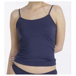 Achseltop Nina von C. "Light & Easy", Damen, Gr. 40, N-Gr, blau (denim melange), Obermaterial: 95% Modal, 5% Elasthan, meliert, bequem, Rundhals, Unterhemden, basic, weich, atmungsaktiv, bequem, Rundhalsausschnitt, schmale Tr&auml;ger