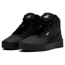 Sneaker Puma "CARINA 30 MID WTR", Damen, Gr. 38, schwarz (Puma schwarz, Puma silber), Synthetik, unifarben, Schuhe Sneaker, f&uuml;r sportlichen Look im Alltag, atmungsaktives Textil-Innenmaterial