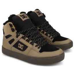 Wintersportschuh DC Shoes "Pure High-Top Wc Wnt", Herren, Gr. 9(42), schwarz (tan, schwarz), Obermaterial:Obermaterial: Leder [Kuh] / Futter: Textil / Au&szlig;ensohle: Gummi;, Schuhe
