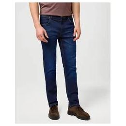 Straight-Jeans Wrangler "GREENSBORO FREE TO STRETCH", Herren, Gr. 38, L&auml;nge 32, rustic navy, Denim/Jeans, Obermaterial: 75% Baumwolle, 23% Polyester, 2% Elasthan, straight fit lang, Jeans Straight-Jeans, Free to stretch material
