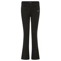 Bootcuthose Bruno Banani "Schlaghose, trendige Stretchhose in Milano-Ware, f&uuml;r M&auml;dchen", M&auml;dchen, Gr. 152, N-Gr, schwarz, Milano Rib, Obermaterial: 76% Polyester, 20% Viskose, 4% Elasthan, unifarben, bequem lang, Hosen, F&uuml;r TEENS. Bootcut-Hose