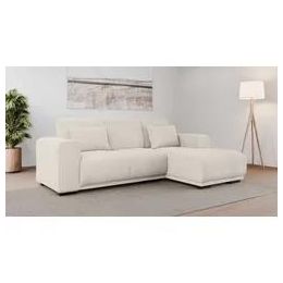 Ecksofa Home Affaire "BORNHOLM L-Form, B: 234 cm - OTTO. Verl&auml;ssliche Qualit&auml;t.", beige (creme), B:234cm H:85cm T:162cm, 100% Polyester, Sofas, Ecksofa, Recamiere links oder rechts bestellbar, Wellenfederung, inkl. 2 Kissen