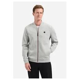 Sweater NO EXCESS "NO EXCESS Bomberweste von Timeless Basics", Herren, Gr. XXL, graumeliert, 49% Polyester, 45% Baumwolle, 6% Elasthan, Sweatshirts Sweater