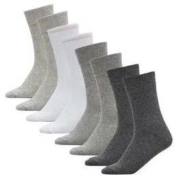 Socken s.Oliver "essentials", Damen, Gr. 35-38, wei&szlig; (wei&szlig; mix), Baumwollmischung, normal, Socken Socken, mit weichem Bund